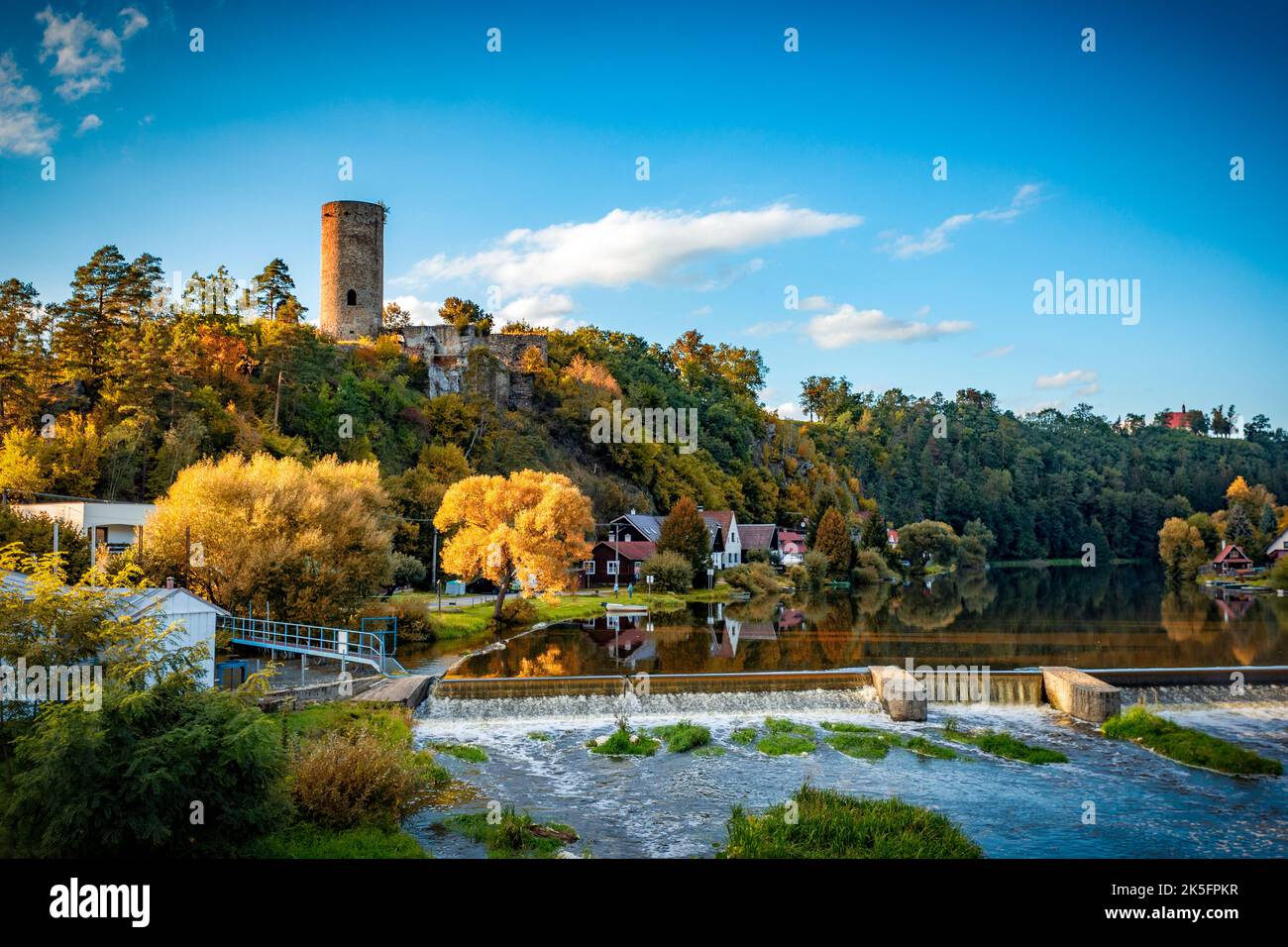 Old ruin of Dobronice castle. Dobronice u Bechyne, Czechia Stock Photo ...
