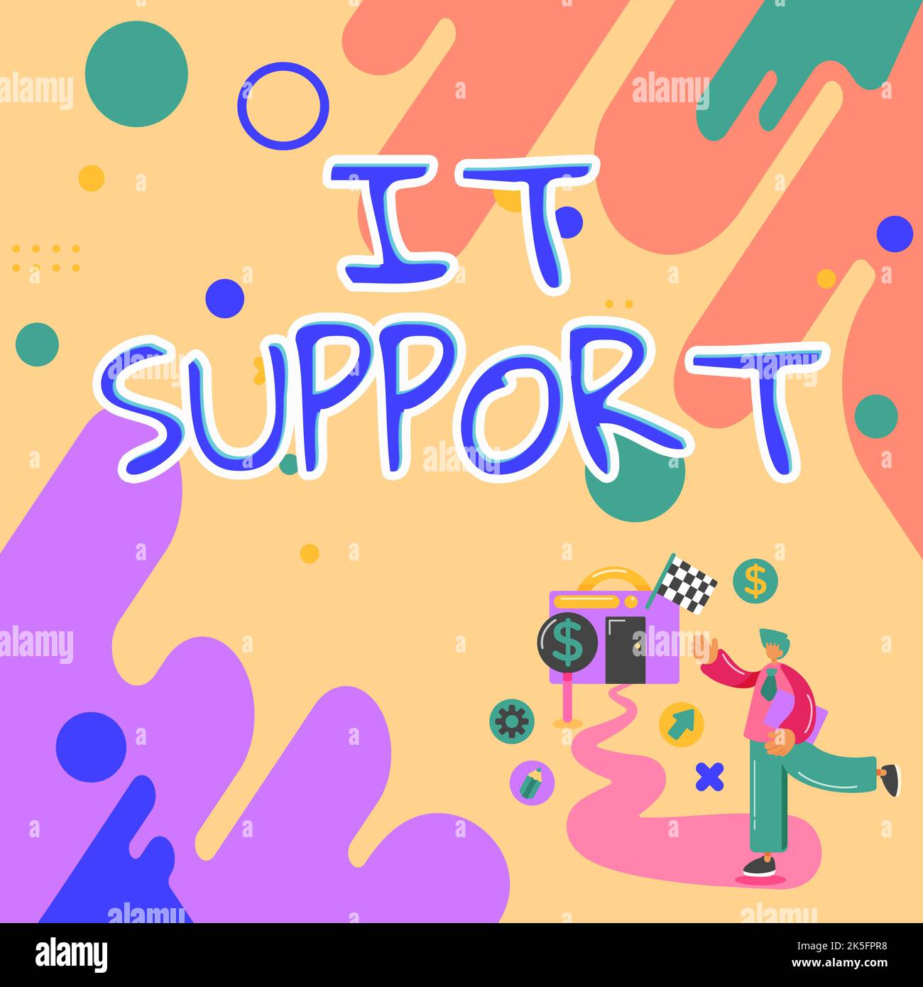 Handwriting text It Support. Word for Lending help about information ...