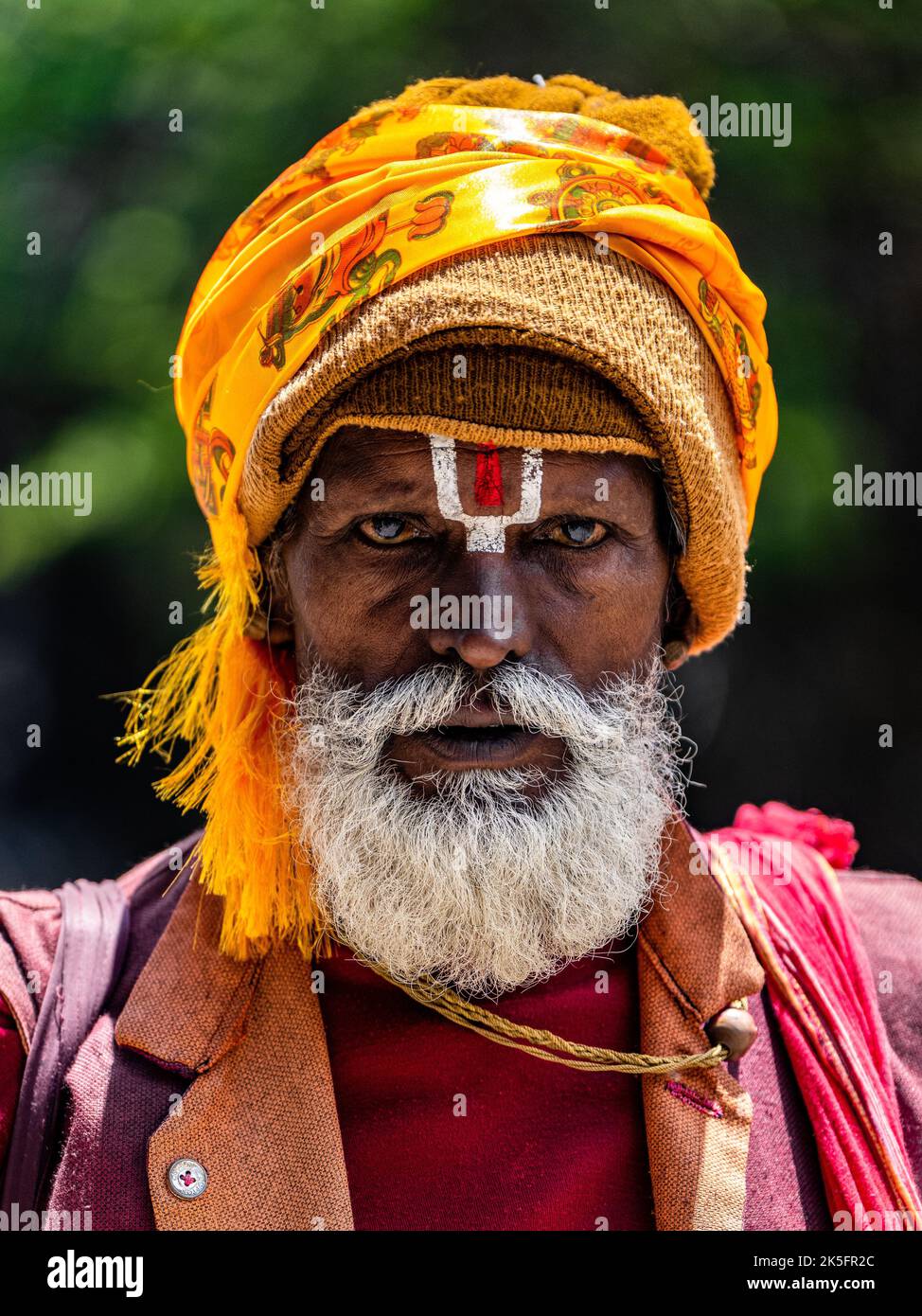 A vertical shot of Sadhu holy man Stock Photo - Alamy