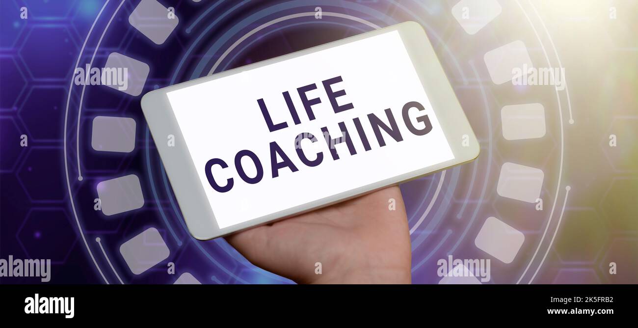 Conceptual caption Life Coaching. Concept meaning Encouragement and ...