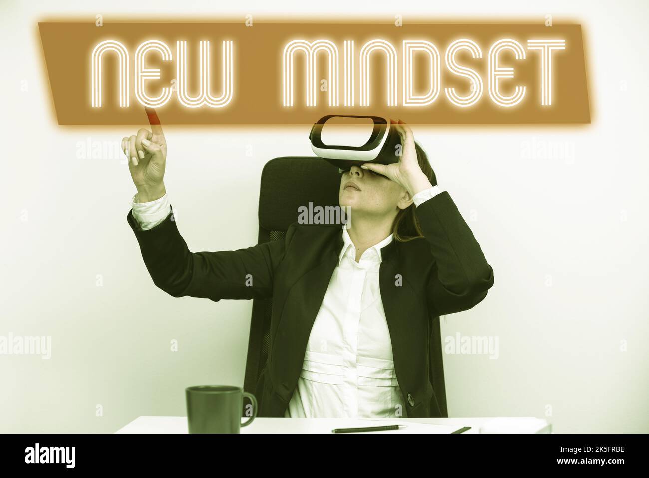 Conceptual caption New Mindset. Concept meaning freshly madeup thoughts ...