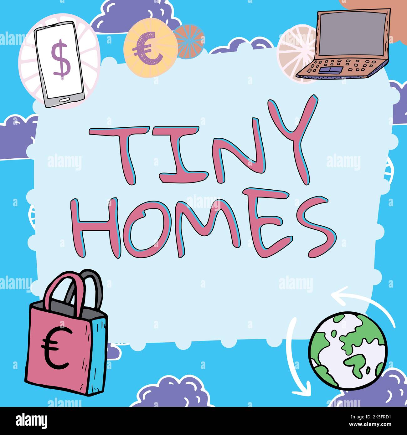 Text sign showing Tiny Homes. Word for houses contain one room only or ... Text sign showing Tiny Homes. Word for houses contain one room only or ...
