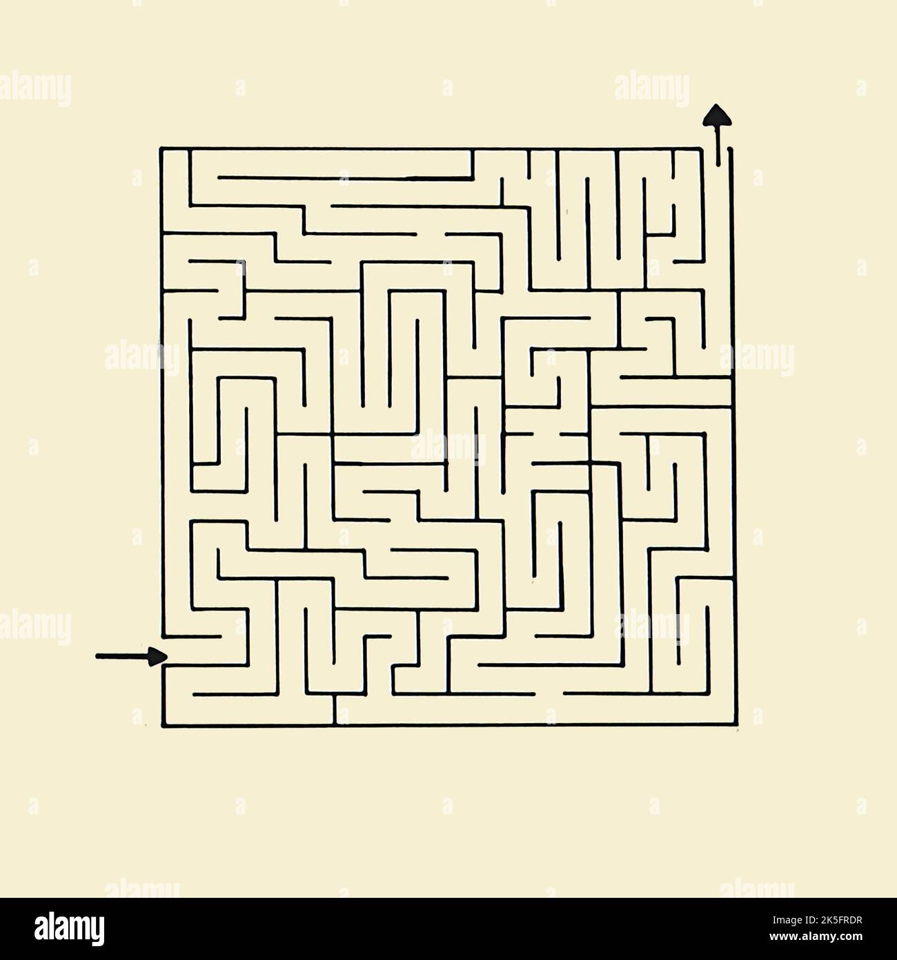 Colorful sketch with maze pattern, designed with pens and markers ...