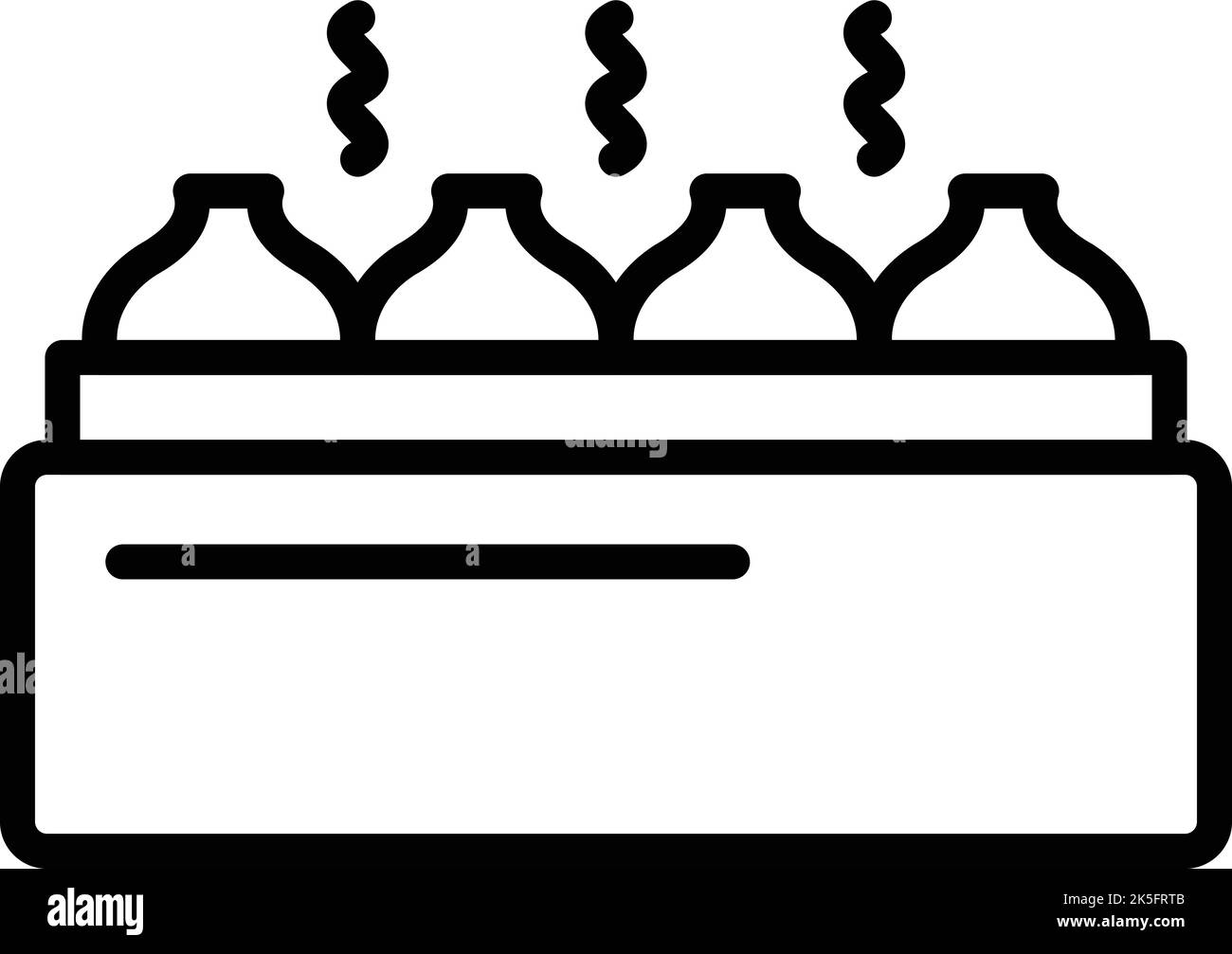 Steamed baozi icon outline vector. Chinese food. Asian steam Stock ...