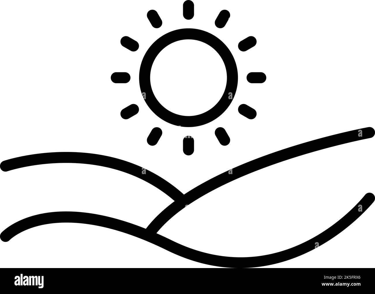 Arab sun desert icon outline vector. Camel bedouin. Arabic sand Stock ...