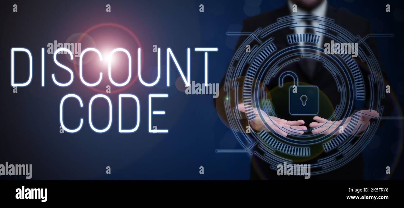 Handwriting text Discount Code. Word Written on to reduce the price of ...