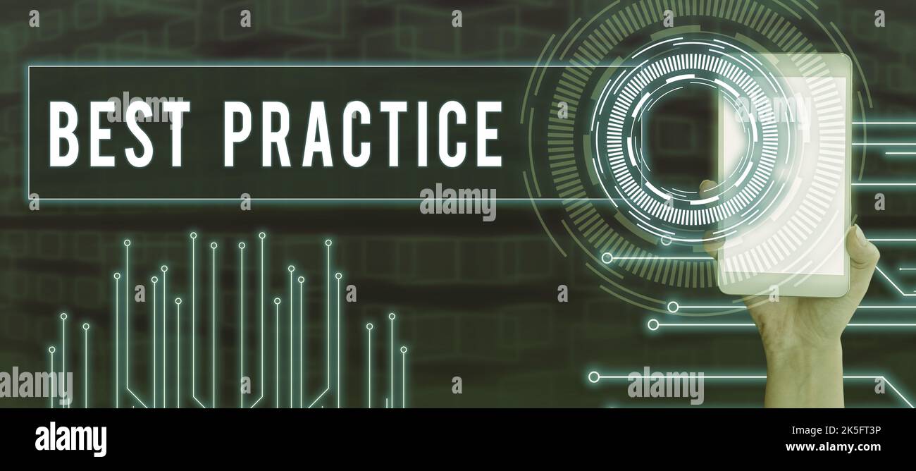 Conceptual caption Best Practice. Business idea Selective Focus Proven ...