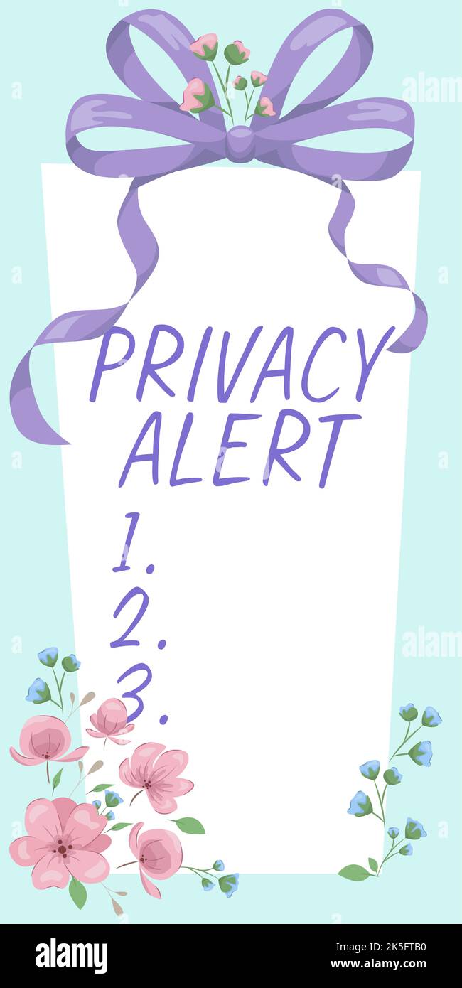 Inspiration showing sign Privacy Alert. Business showcase warns the ...