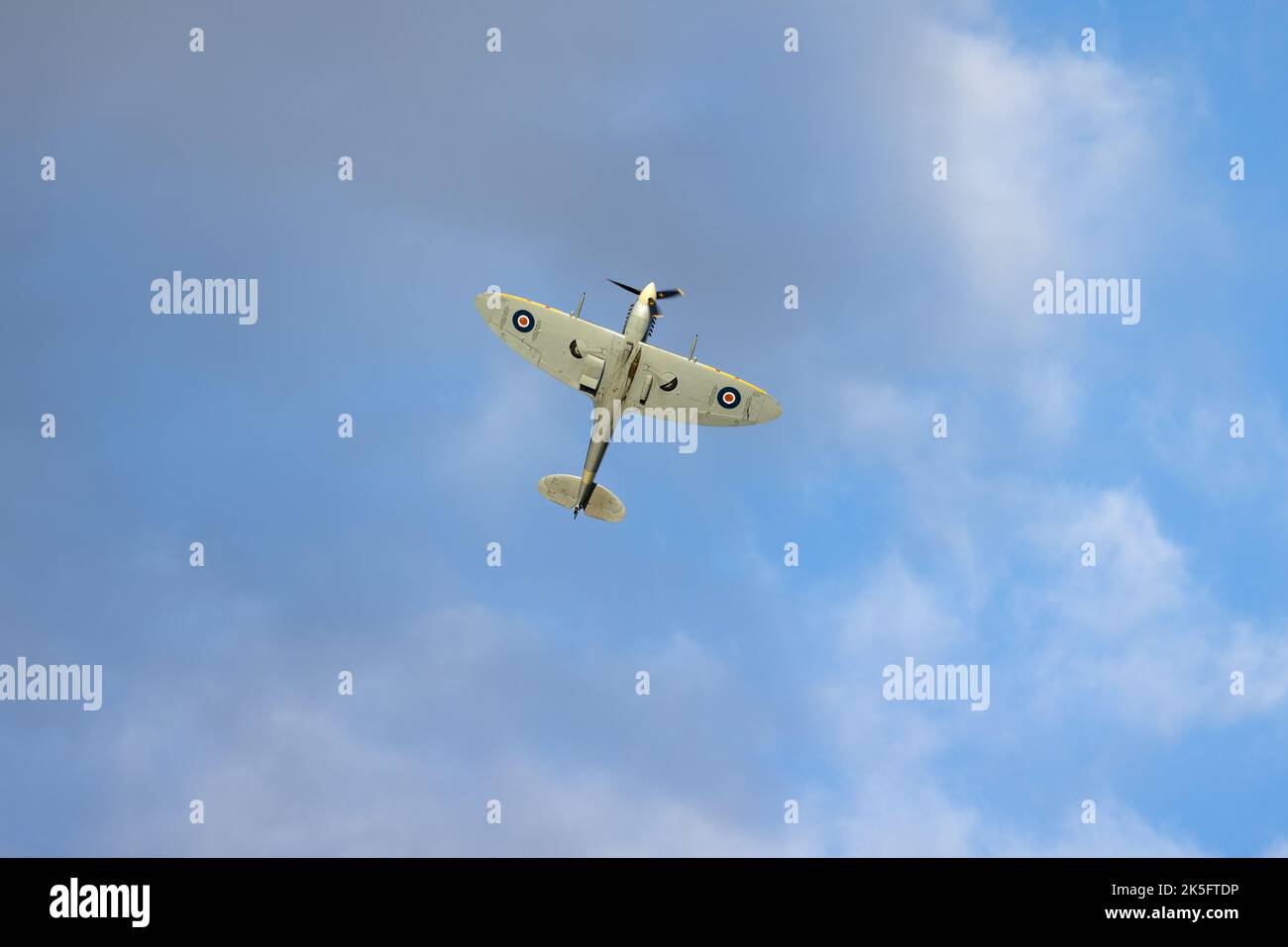 Supermarine Spitfire Vc 'AR501' (G-AWII) airborne at the Race Day ...