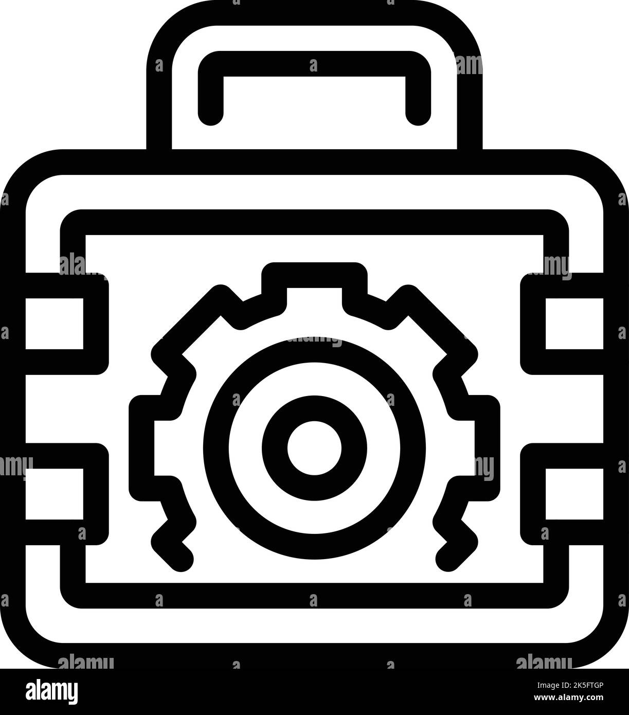 Toolbox equipment icon outline vector. Tool box. Repair kit Stock ...