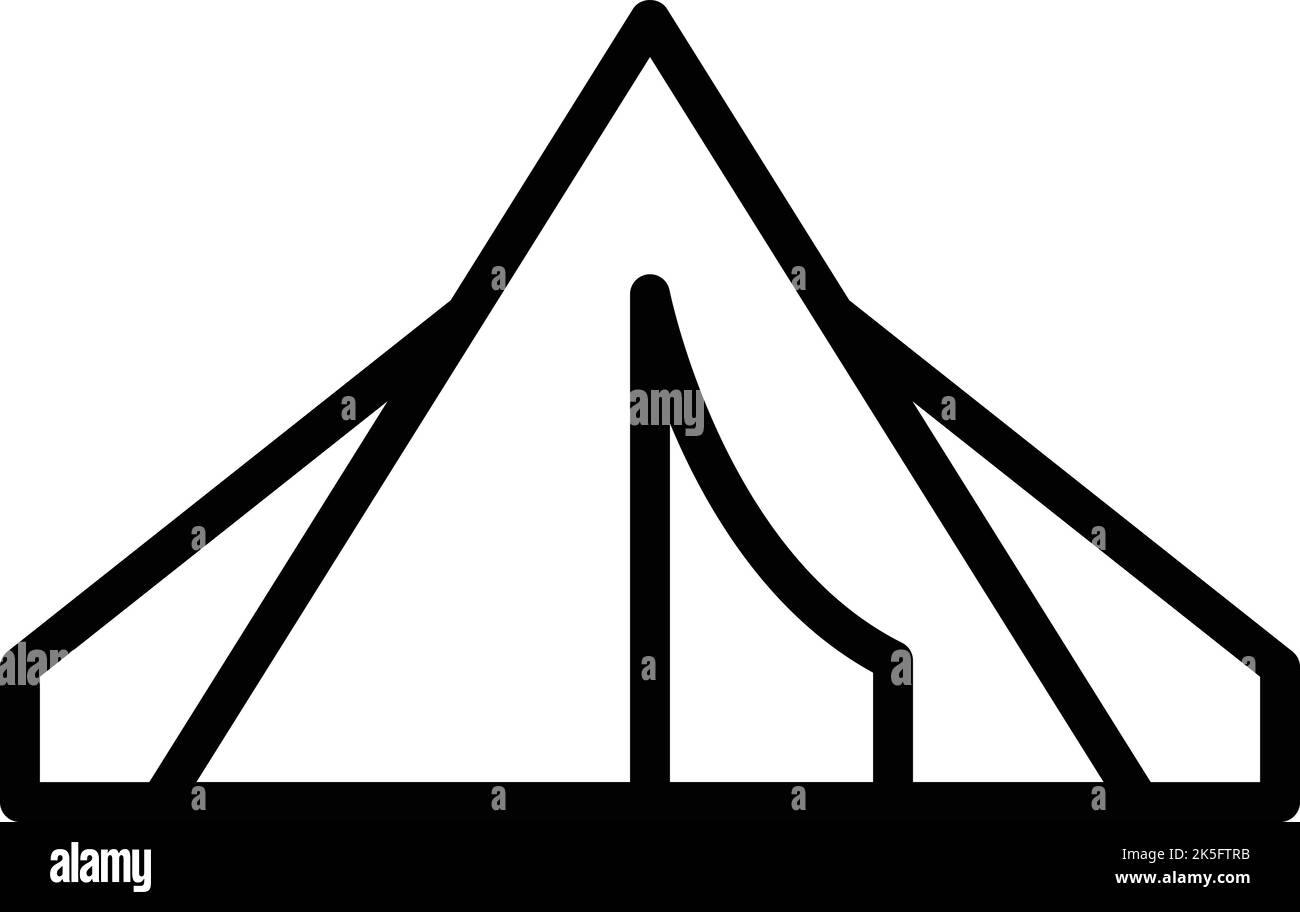 Bedouin camp tent icon outline vector. Arab desert. Caravan sahara ...
