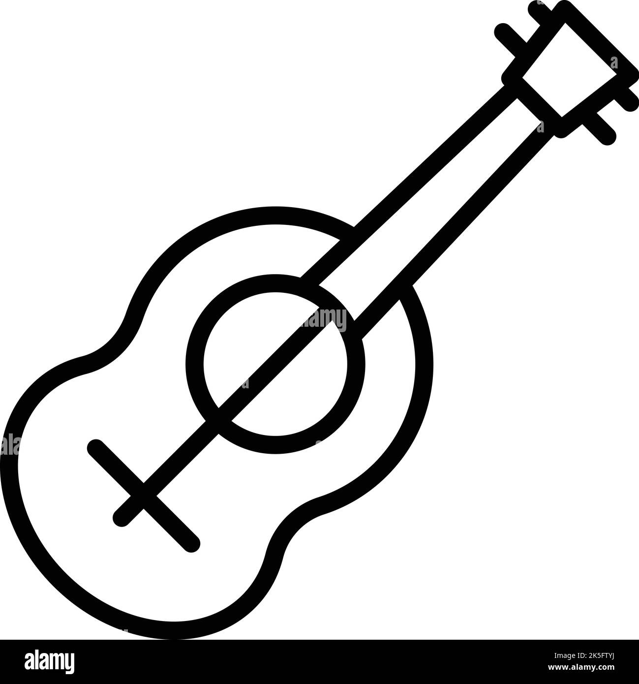 Jazz ukulele icon outline vector. Guitar music. Art acoustic Stock ...