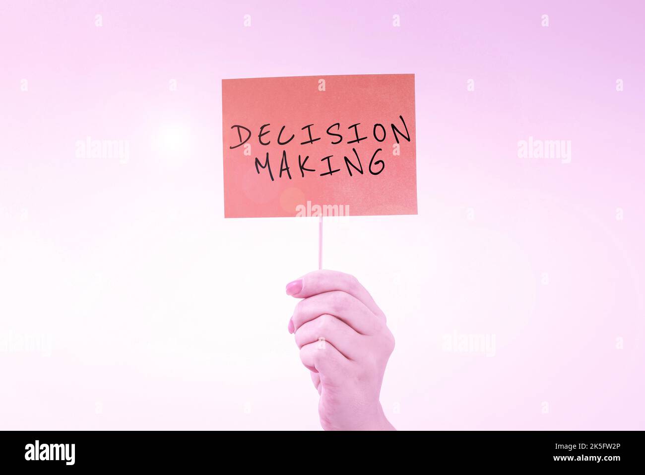 Hand writing sign Decision Making. Business showcase to choose the best ...