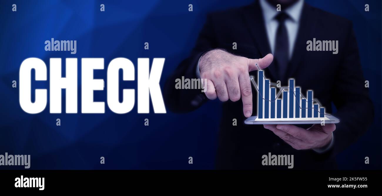 Inspiration showing sign Check. Word Written on examination to test ...