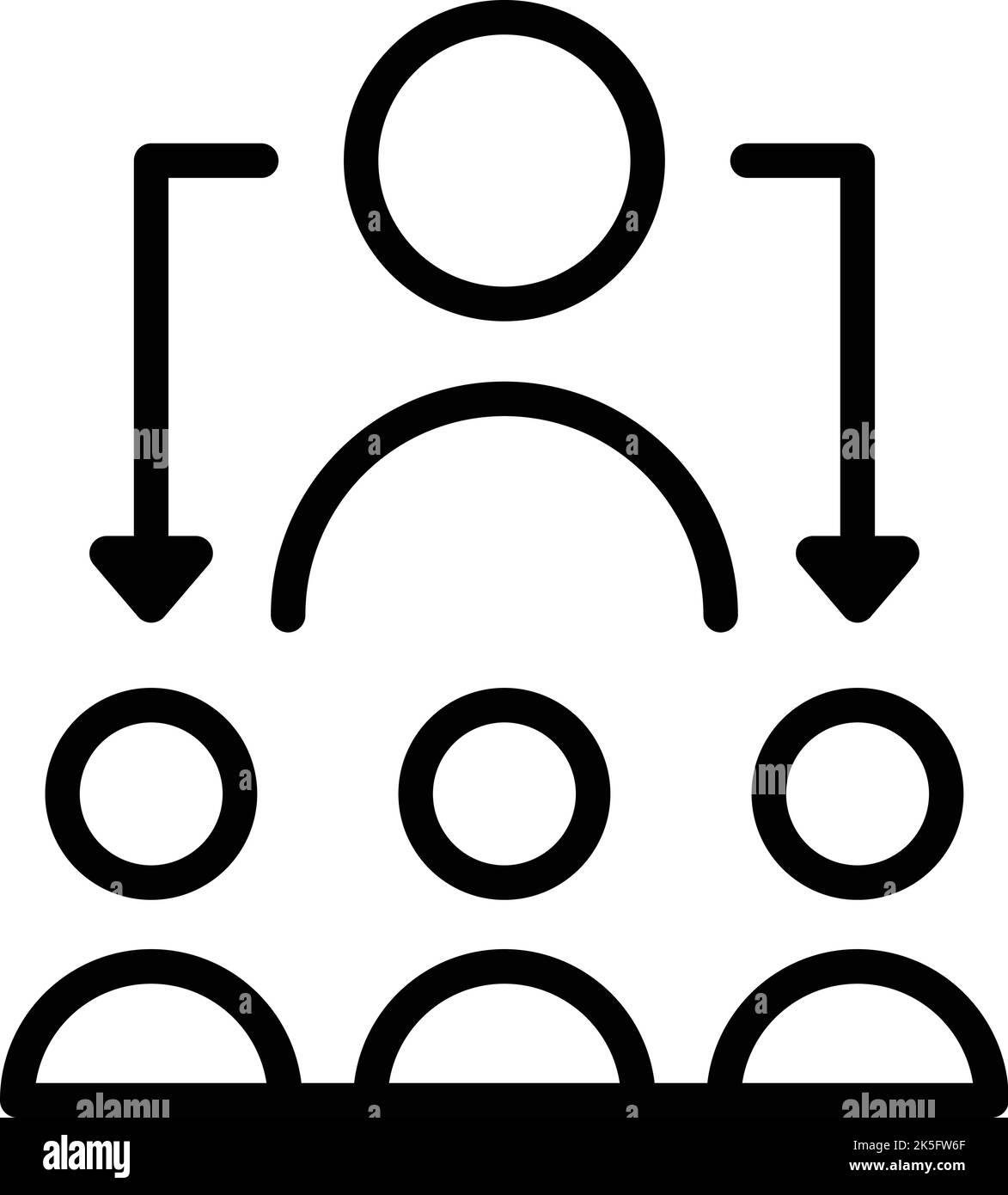 Group service group icon outline vector. Old senior. People help Stock ...