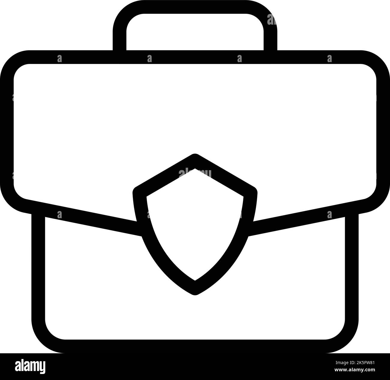Police bag icon outline vector. Security school. Officer cop Stock ...