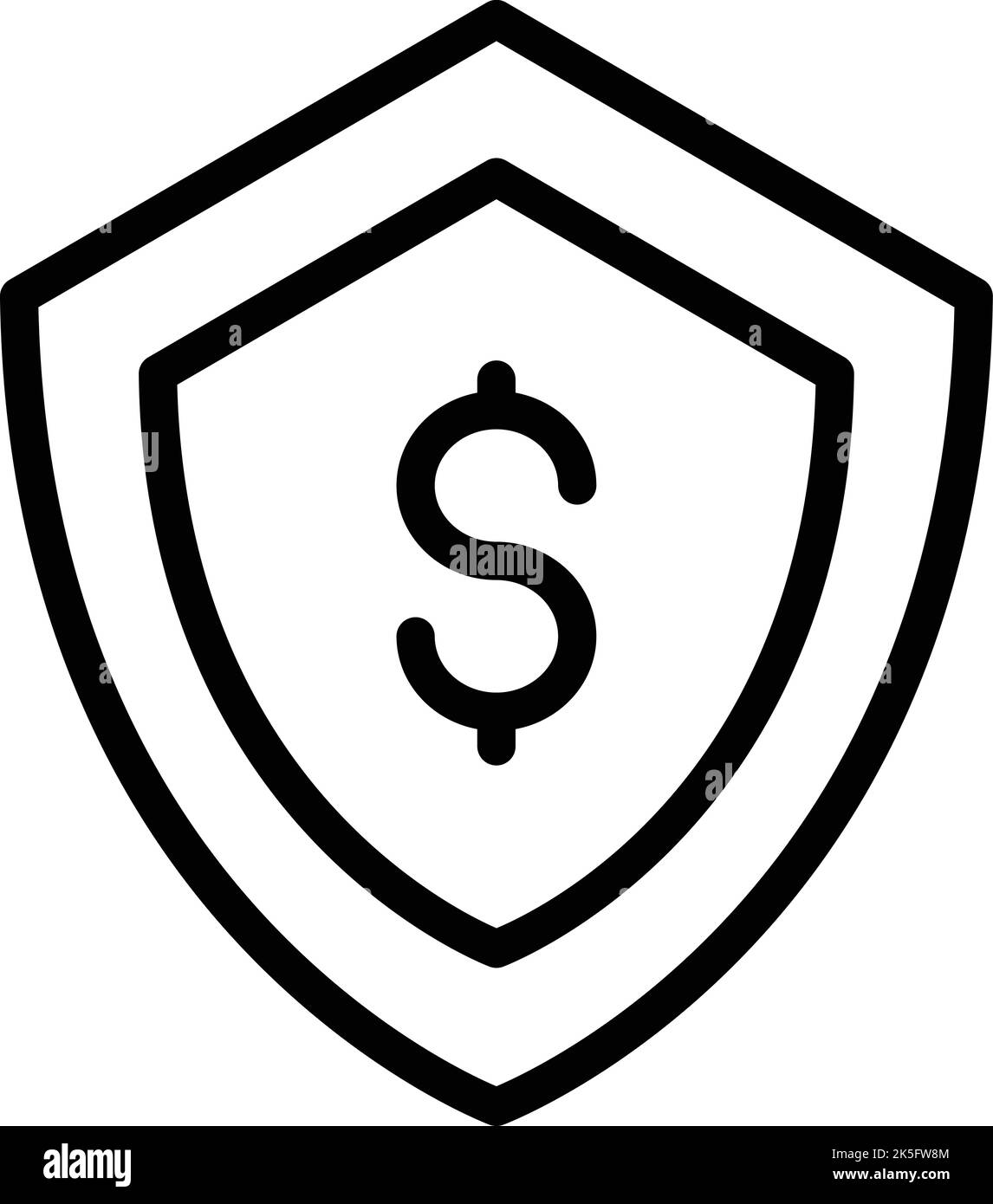 Secured money icon outline vector. Social care. People help Stock ... Secured money icon outline vector. Social care. People help Stock ...
