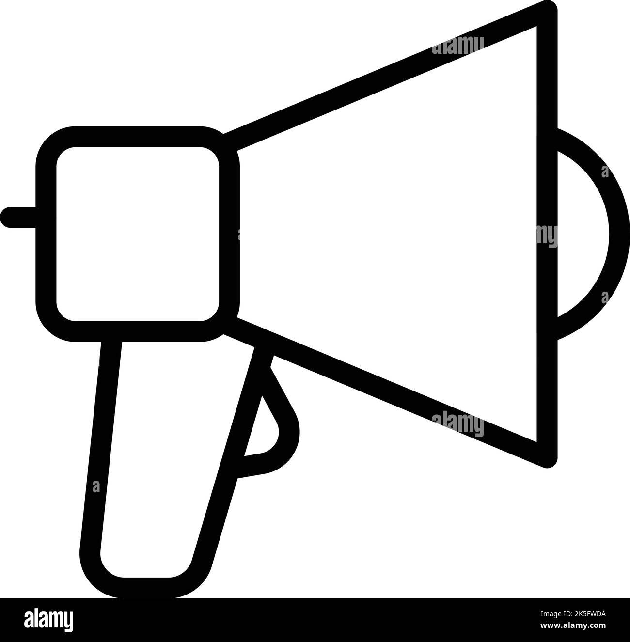 Megaphone icon outline vector. Security police. Officer traffic Stock ...