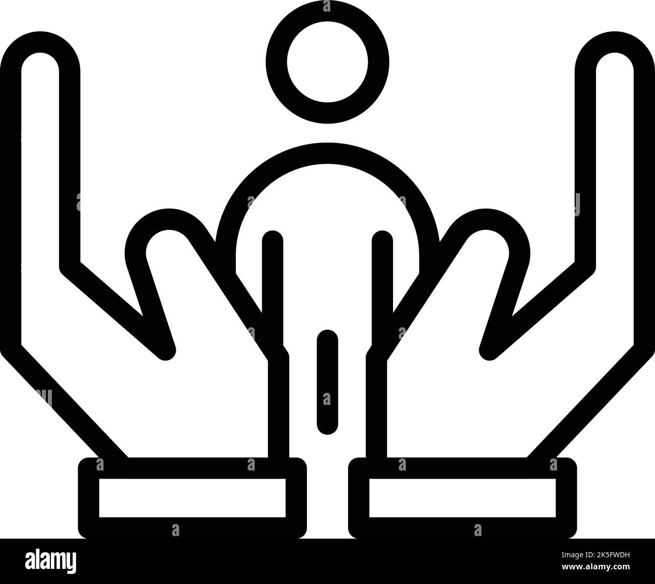 Social care icon outline vector. People help. Patient human Stock ...