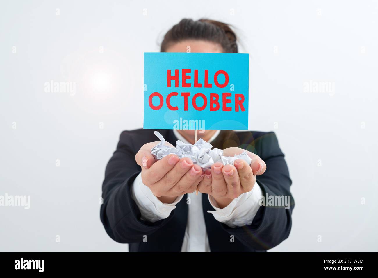 Conceptual display Hello October. Word Written on greeting used when ...