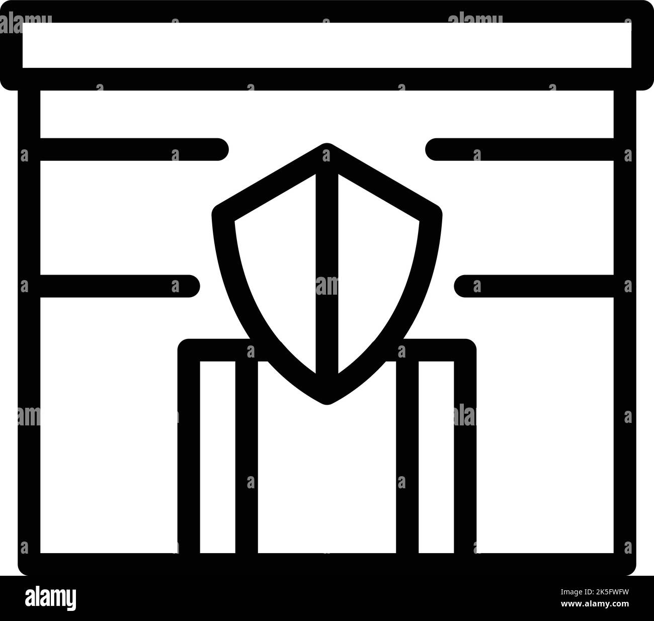 Safety school icon outline vector. Security kid. Guard police Stock ...