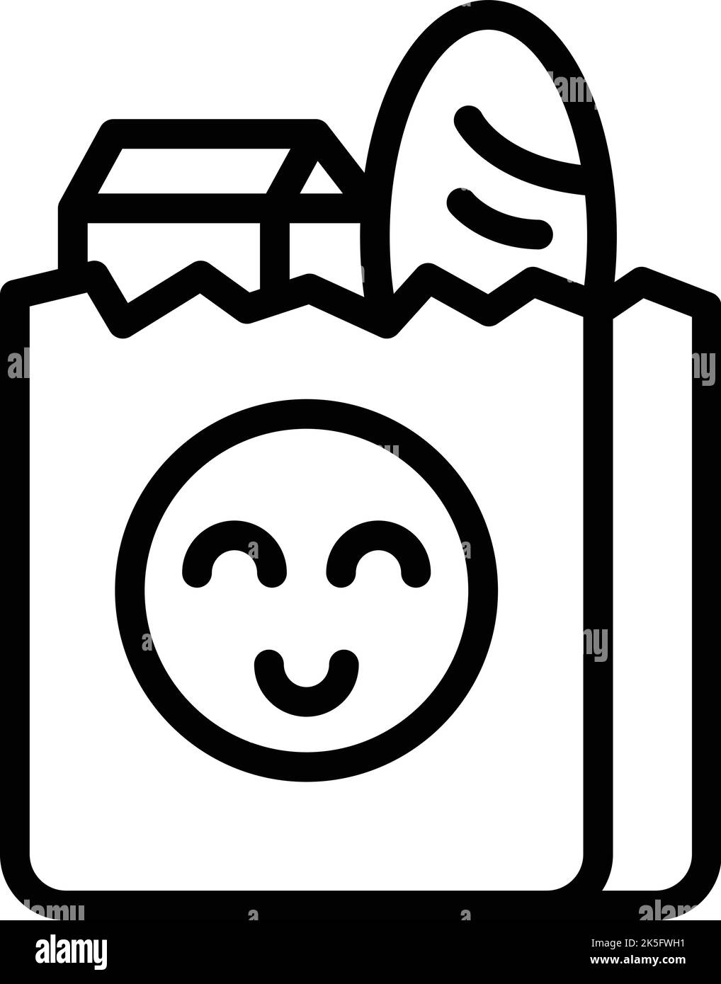 Food bag care icon outline vector. Patient help. Old senior Stock ...