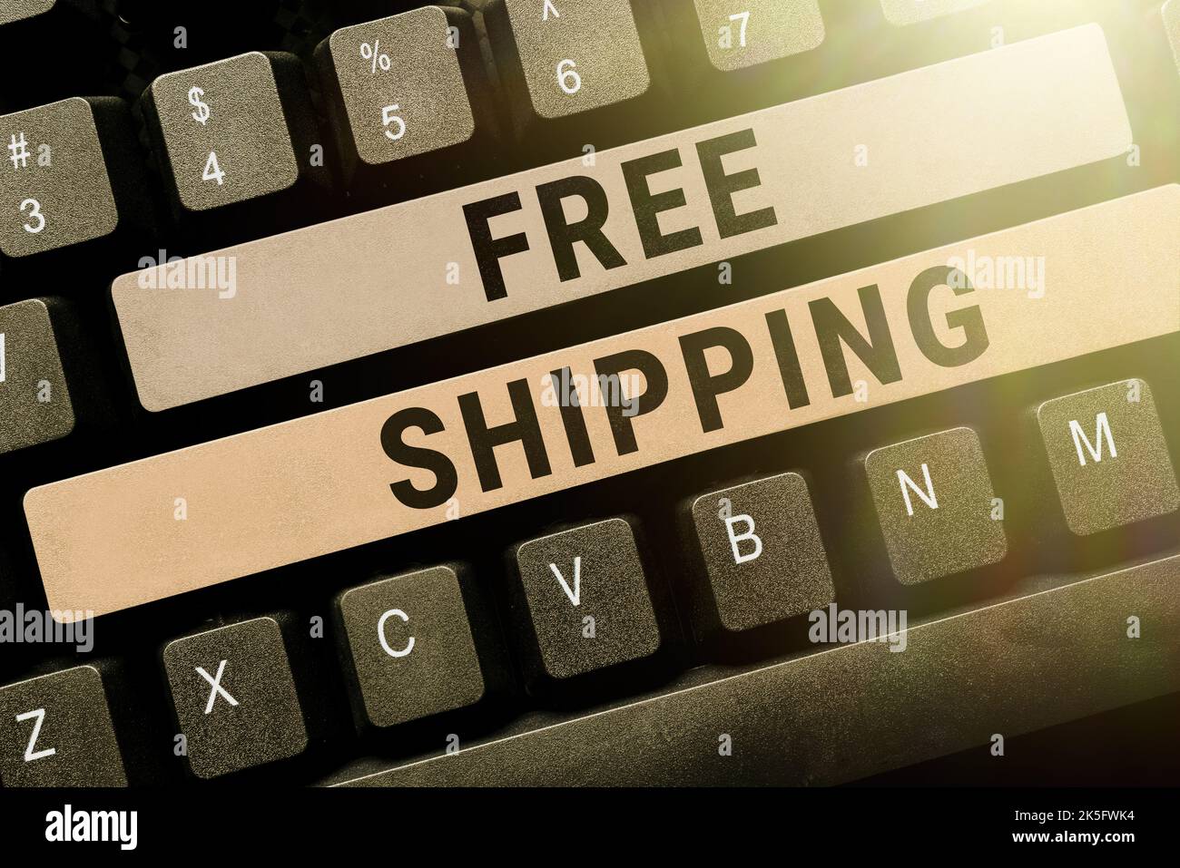 Inspiration showing sign Free Shipping. Business showcase retailing ...