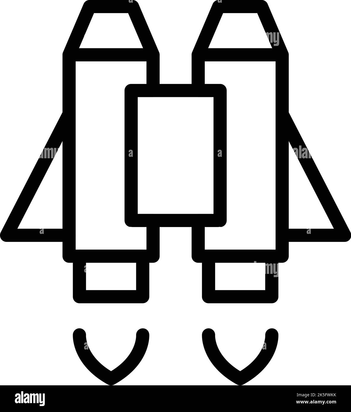 Digital jetpack icon outline vector. Rocket speed. Future skill Stock ...