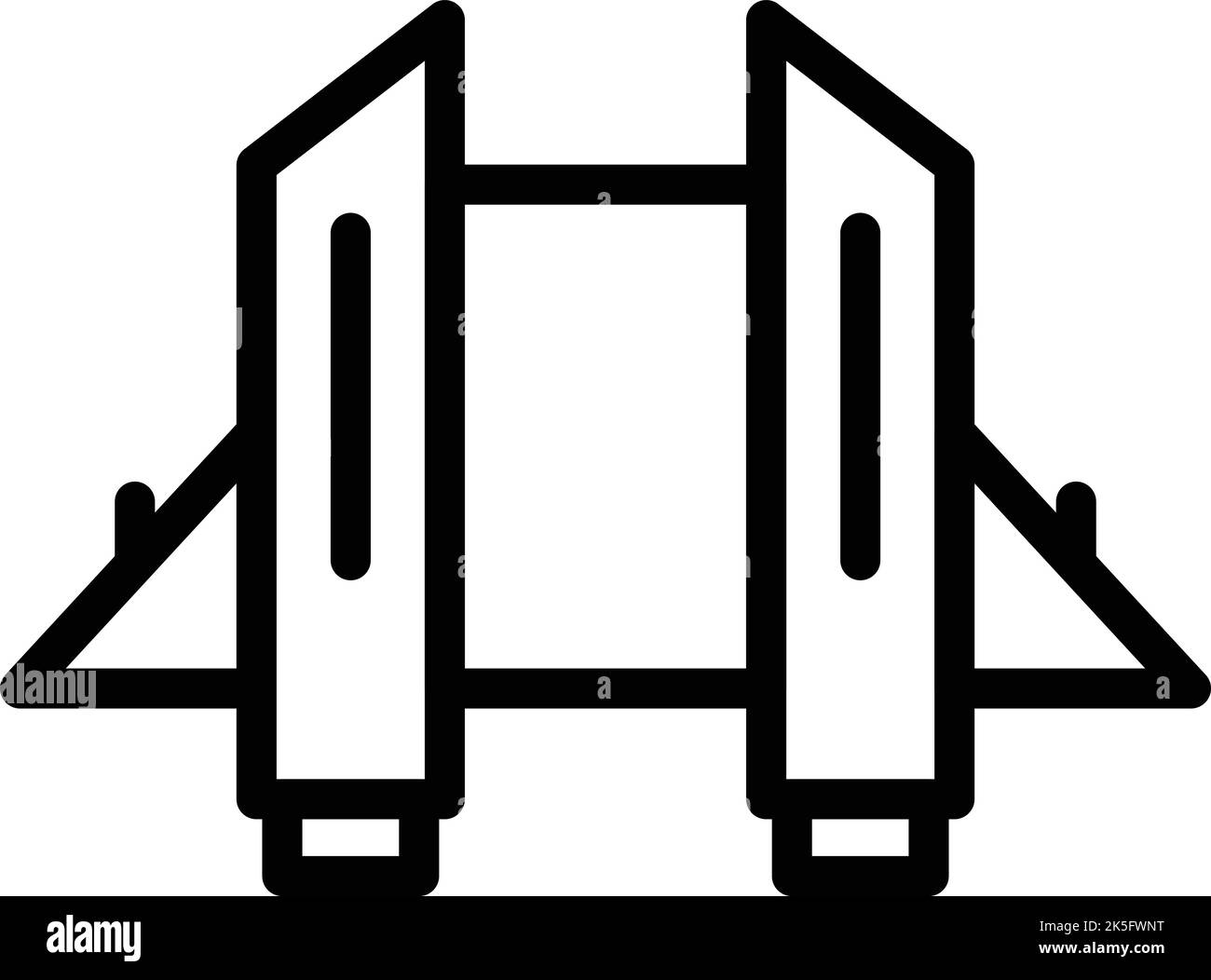 Launch jetpack icon outline vector. Work skill. Rocket boost Stock ...