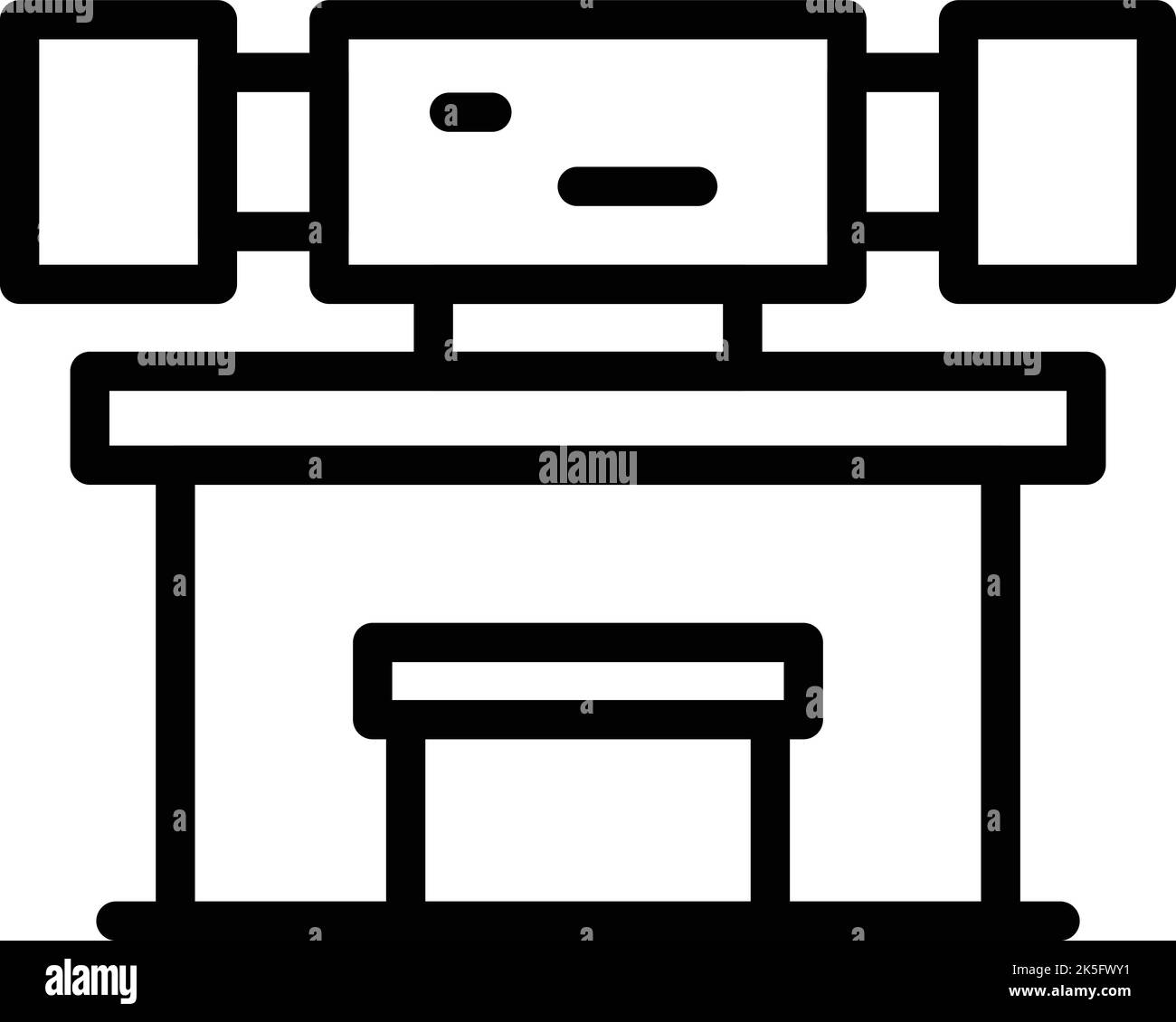 Safety desktop icon outline vector. Police guard. Police officer Stock ...