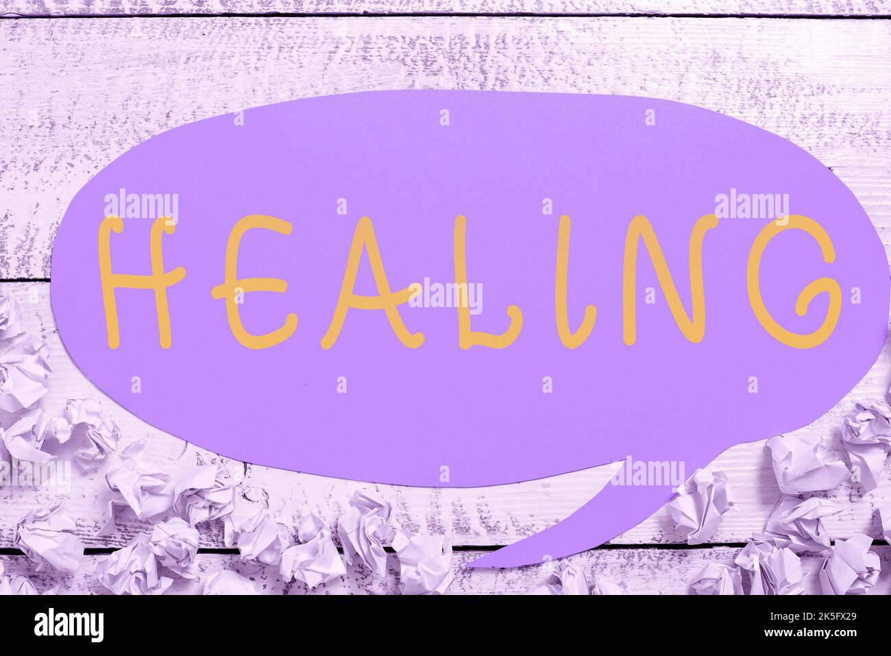 Text sign showing Healing. Conceptual photo process of the restoration ...