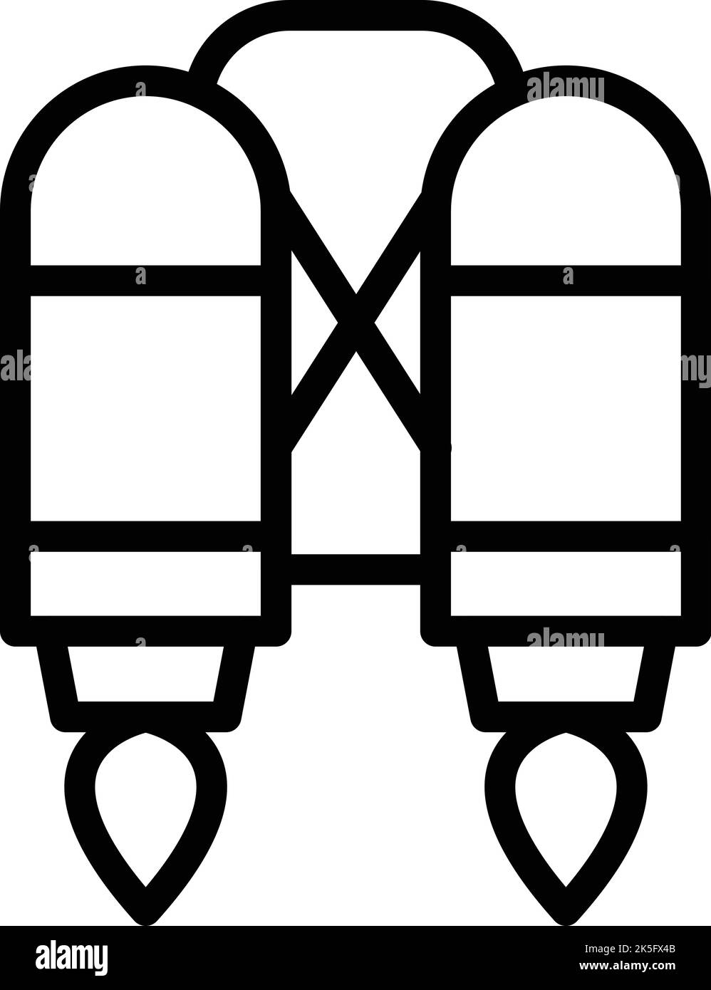 High jetpack icon outline vector. Skill growth. Rocket speed Stock ...