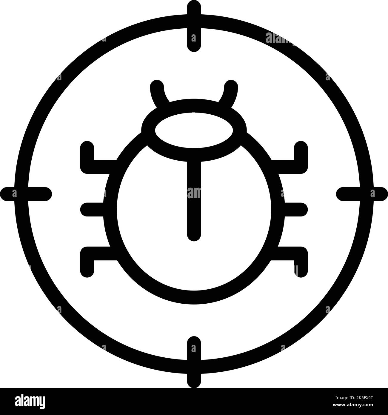 Bug Detection Icon Outline Vector Online Security Mobile Protocol Stock Vector Image And Art Alamy