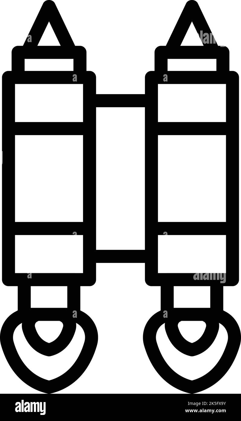 Evolution jetpack icon outline vector. Work future. Boost rocket Stock ...