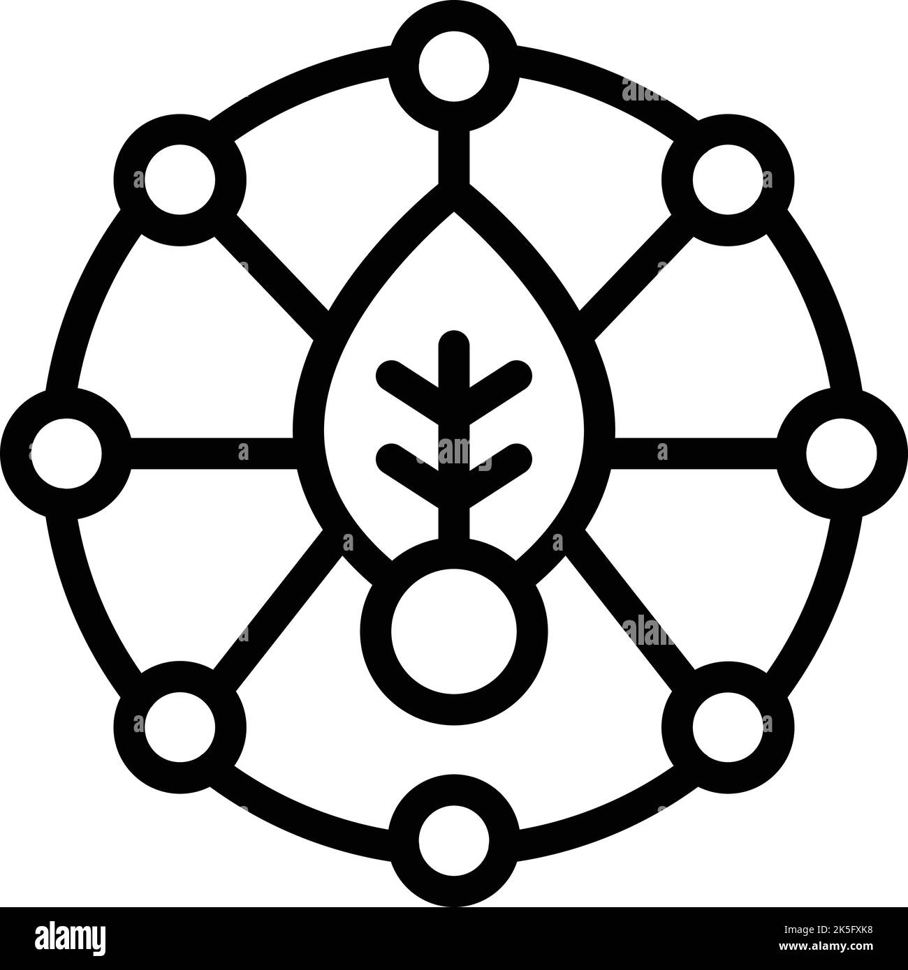 Leaf power icon outline vector. Tree care. Health energy Stock Vector ...