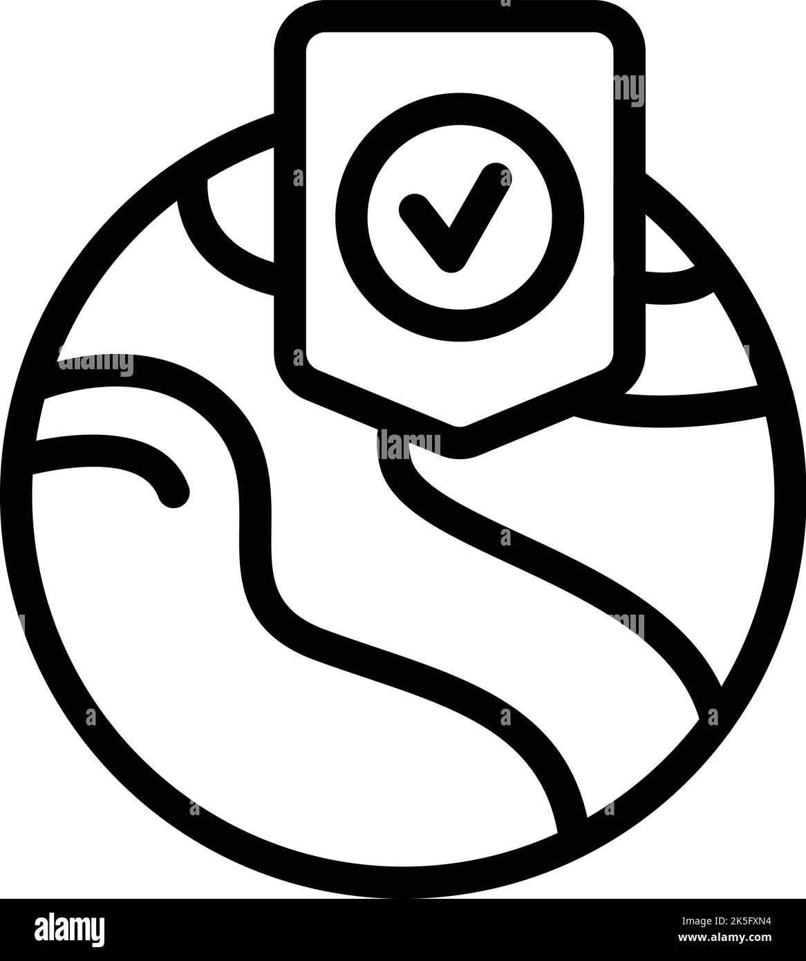 Vpn location icon outline Cut Out Stock Images & Pictures - Alamy