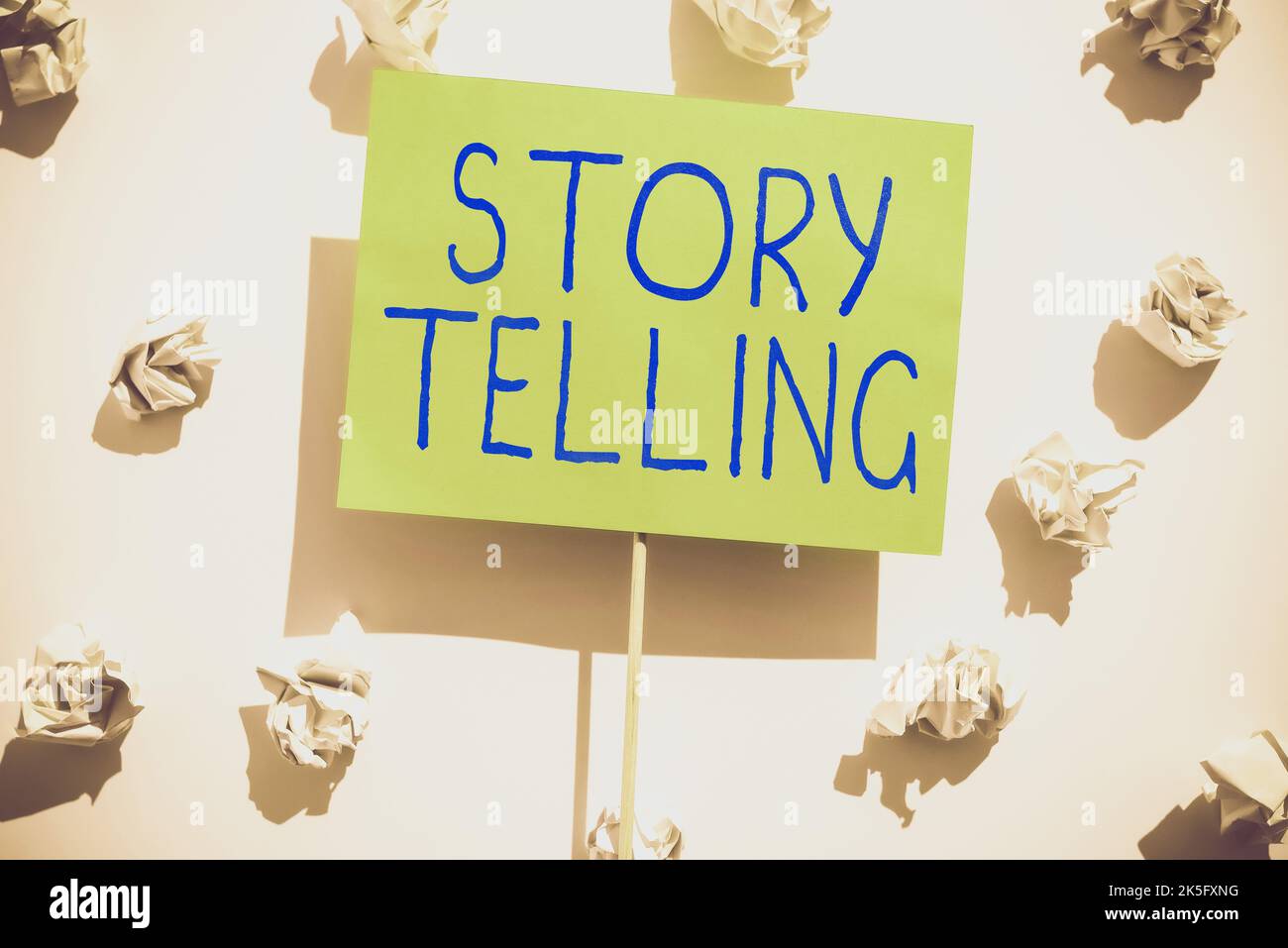 Text sign showing Story Telling. Concept meaning narrative style of ...