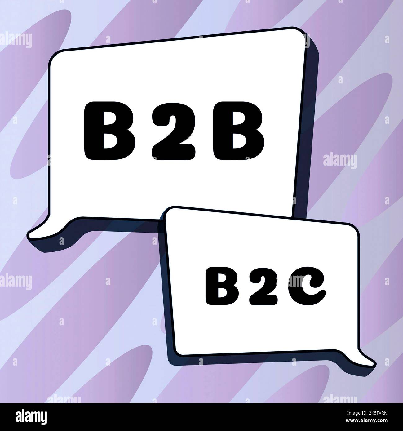 Inspiration showing sign B2B B2C. Word Written on two types for sending ...