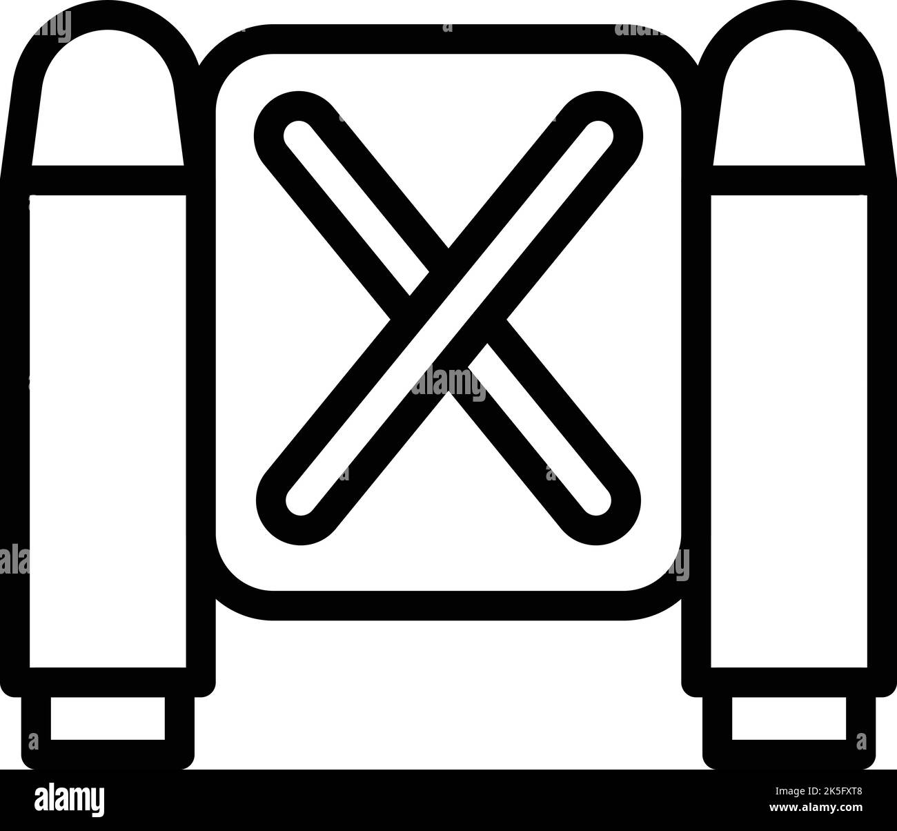 Target jetpack icon outline vector. Future skill. Boost rocket Stock ...