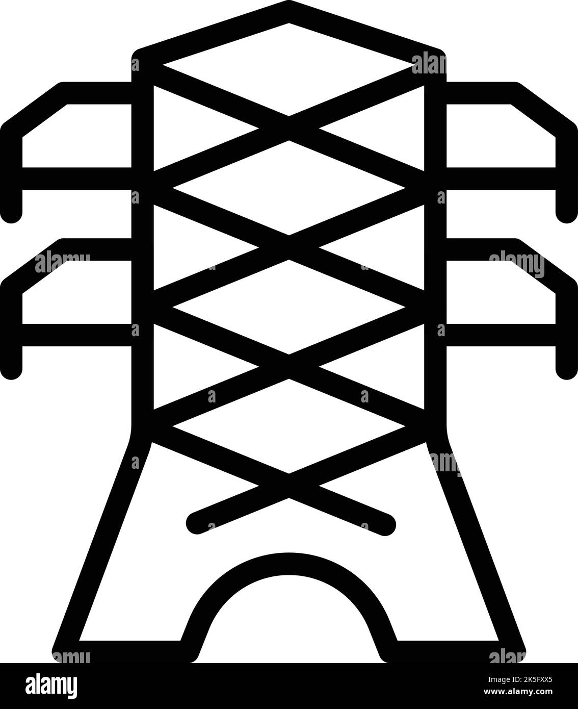 Power tower icon outline vector. Eco nature. Care energy Stock Vector ...