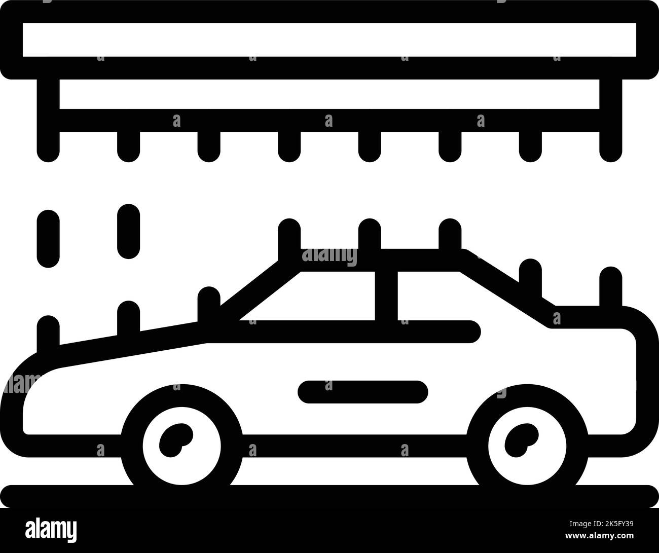 Wash 3d car icon outline vector. Future design. Automotive print Stock ...