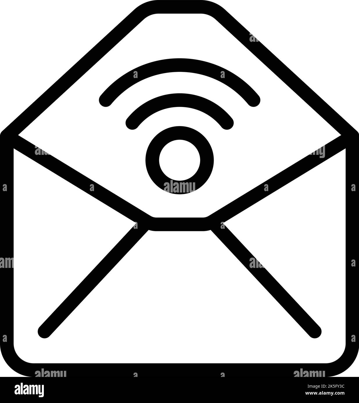 Secured Mail Icon Outline Vector Online System Security Internet Stock Vector Image And Art Alamy