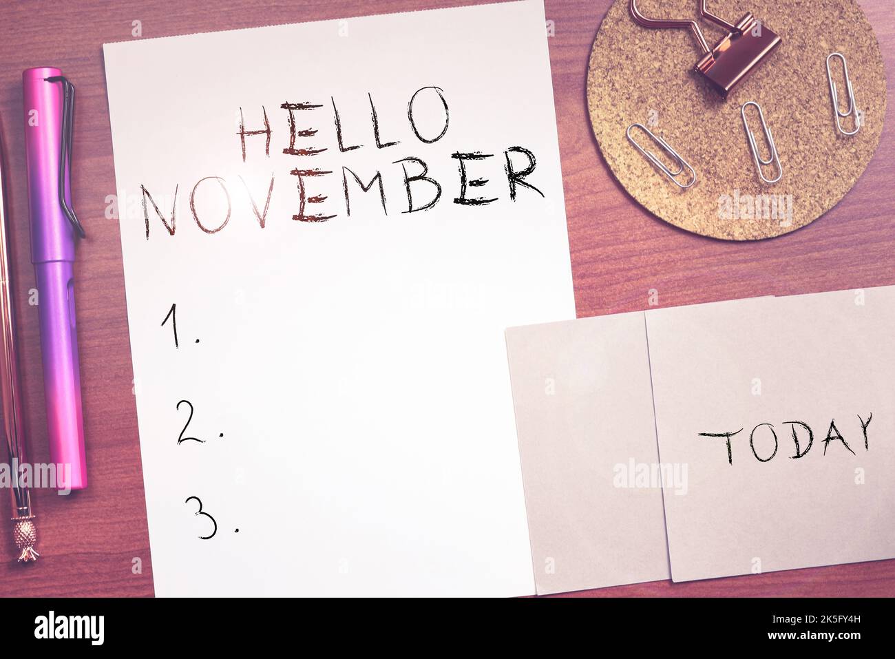 Conceptual display Hello November. Business overview greeting used when ...