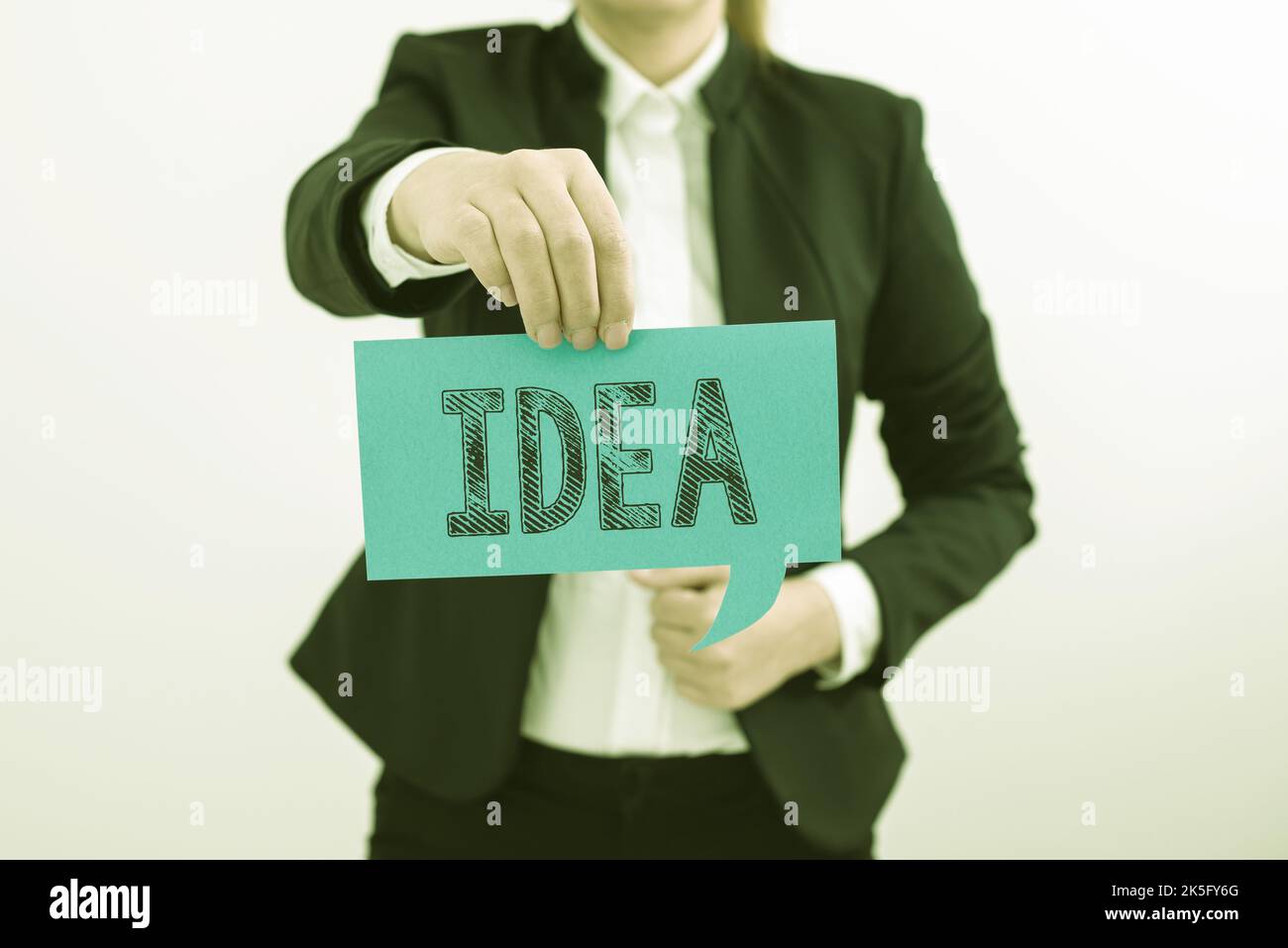 Text sign showing Idea. Business idea impression that tries to portray ...