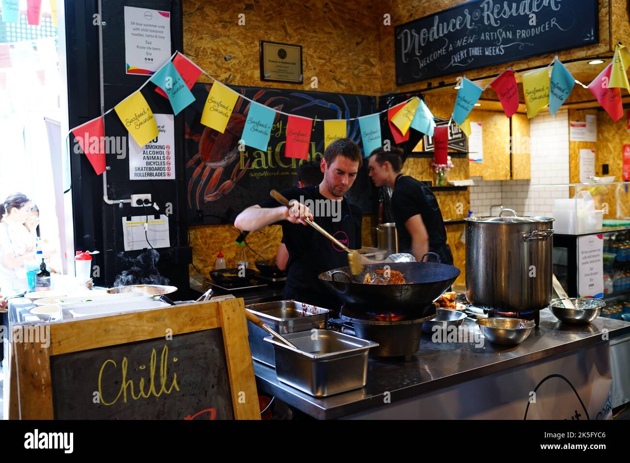 Cooking crab in Adelaide, South Australia Stock Photo - Alamy
