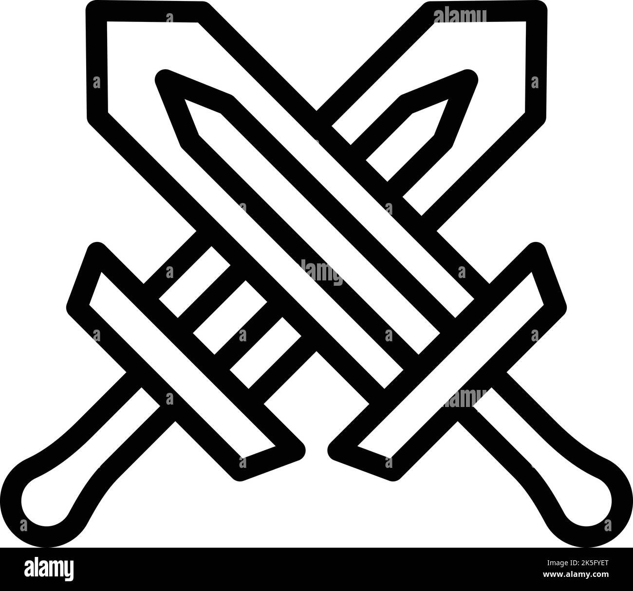 Sword game icon outline vector. Pc online. Sport app Stock Vector Image ...