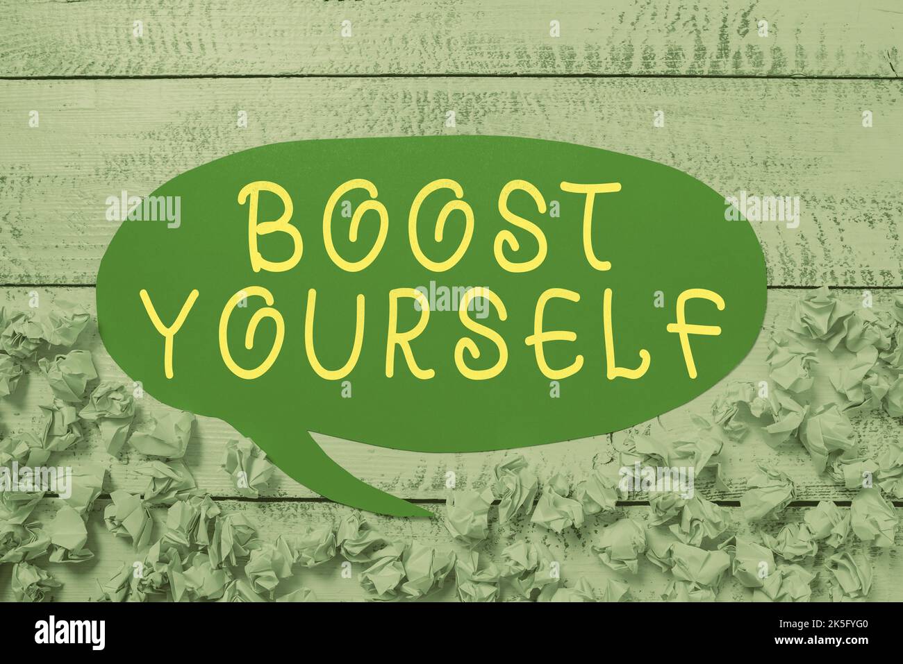 Conceptual display Boost Yourself. Business overview delivering a lift ...