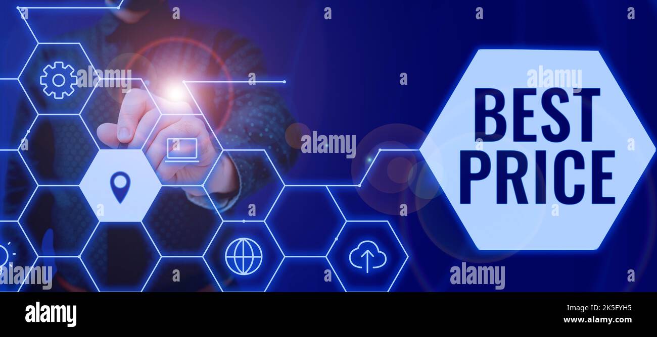 Conceptual display Best Price. Business idea Buyer or seller can obtain ...