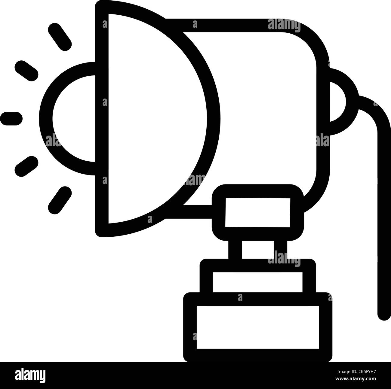 Air show light icon outline vector. Cinema screen. Open night Stock ...