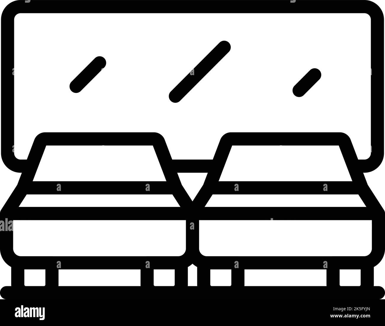 Auto cinema icon outline vector. Movie show. Open air show Stock Vector ...